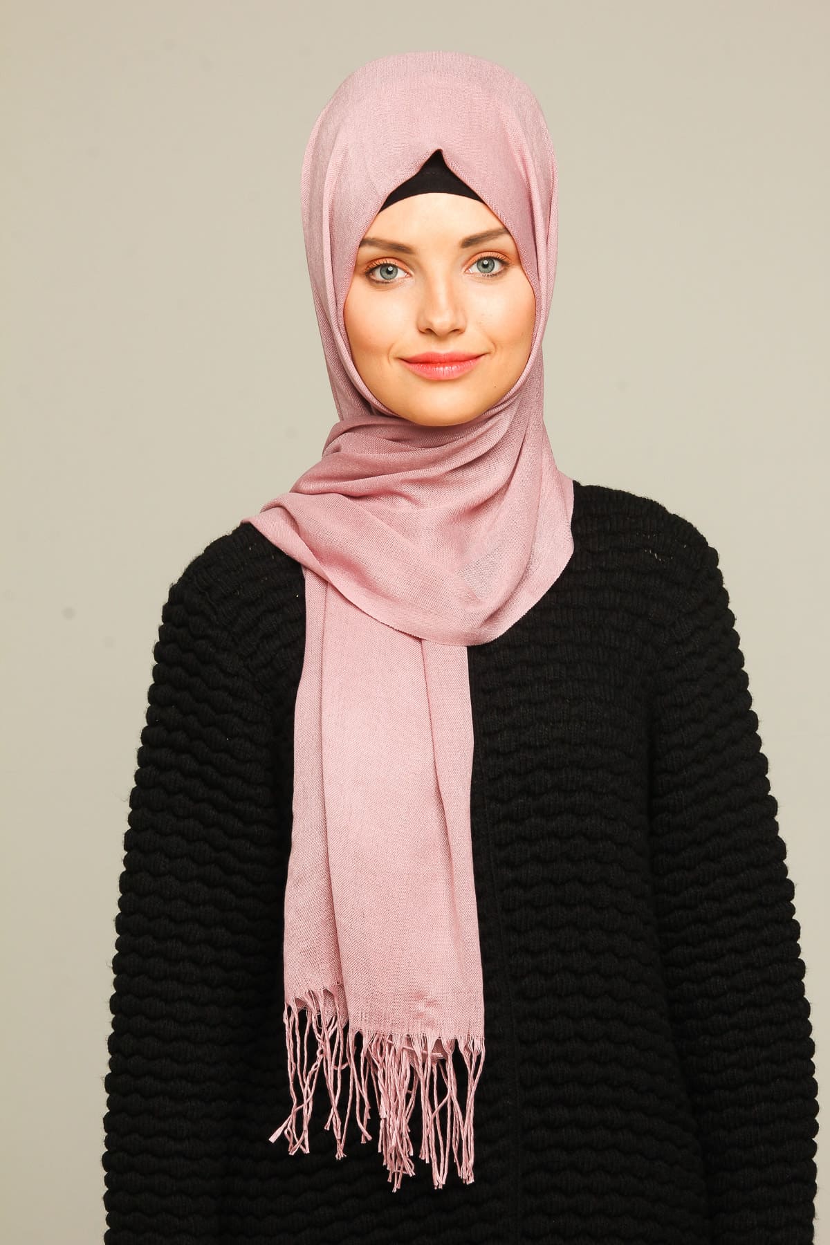 103 - Silvery Pink Paşmina Şal | Toptan Uygun Fular
